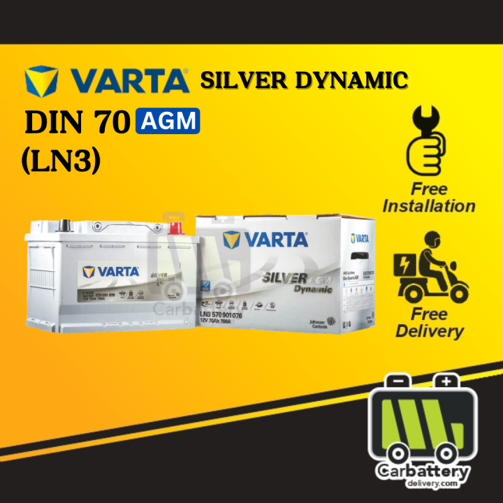 [Installation Provided] Varta AGM DIN70 LN3 Auto Start Stop Car Battery Bateri Kereta OEM Brand ...