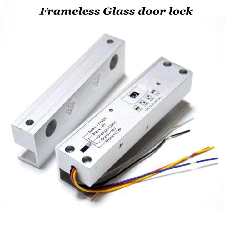 12V Electric Latch Bolt Lock Drop Bolt for Framless Glass Door Swing ...