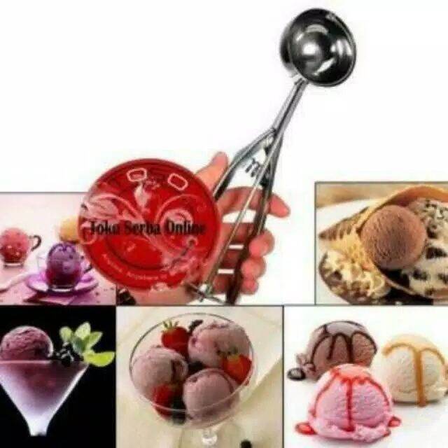 scoop es krim 5 cm/ scoop ice cream 5 cm stainles | Lazada Indonesia