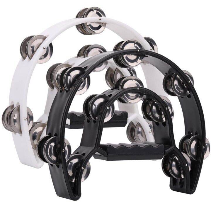 2Pack 10 Inch Double Row Tambourine For ,Half Moon Musical Tambourine ...