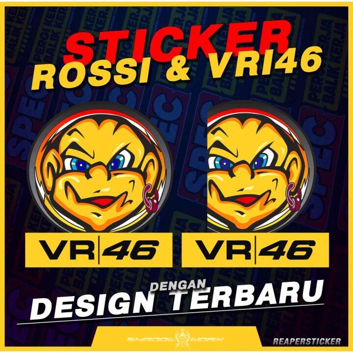 STICKER ROSSI VR46 🔥🔥🔥 (The Doctor & VR46) NEW DESIGN | Lazada