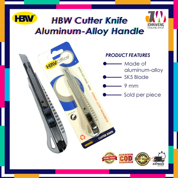 Cutter Knife Aluminium Alloy Handle HBW 805 Brand With Auto Locking ...