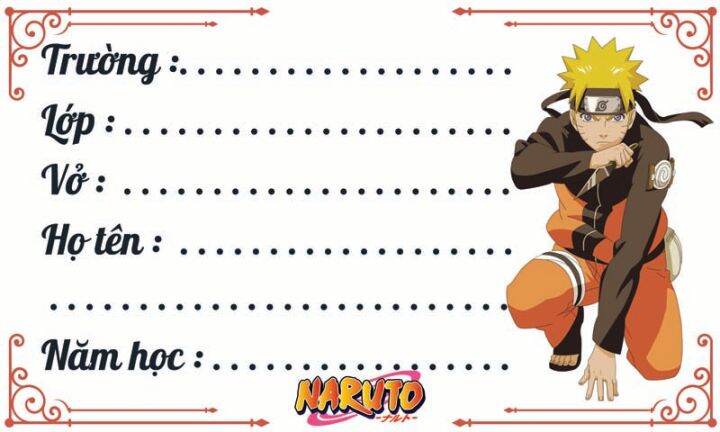 NHÃN VỞ NARUTO - NAME TAG NARUTO No.1 | Lazada.vn