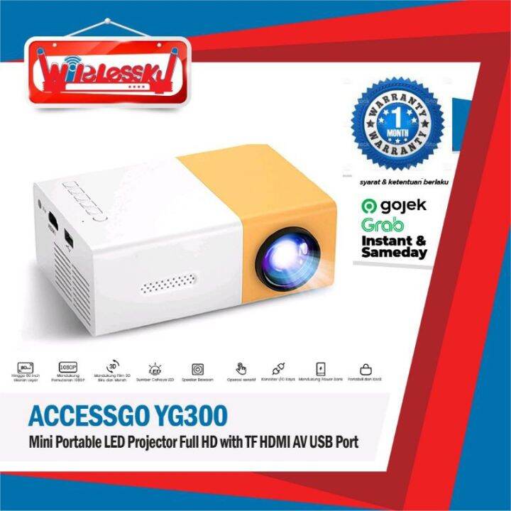 Mini Proyektor LED YG300 YG-300 YG 300 LCD Portable Projector Home ...