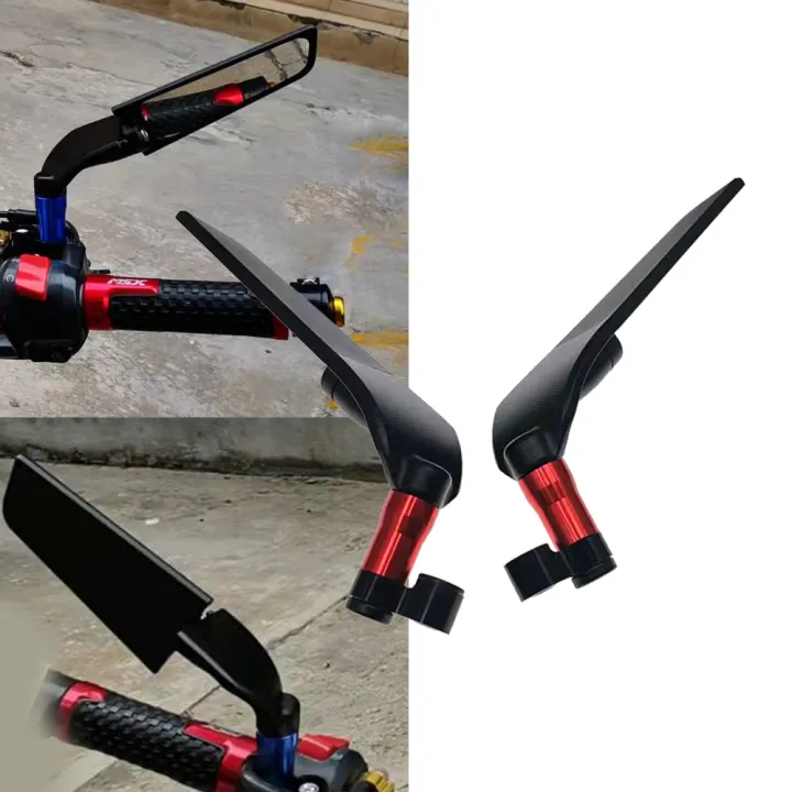 Motorcycle universal modified rotating fixed wind wing rearview mirror For Honda ADV150 XADV750 ...
