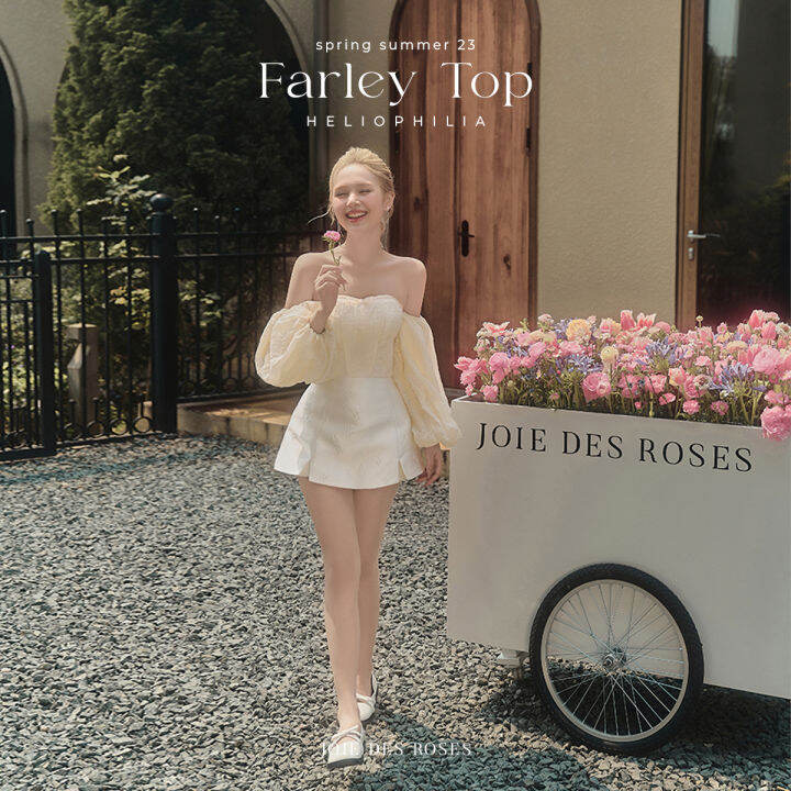 JOIE DES ROSES - Áo trễ vai tơ Farley Top | Lazada.vn