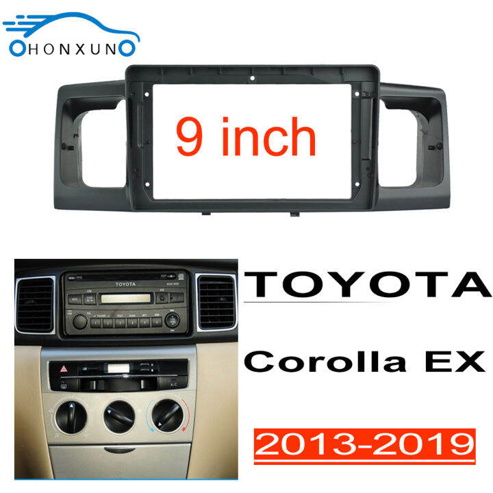 Honxun 9inch car android head unit 2din radio frame fascia stereo panel ...