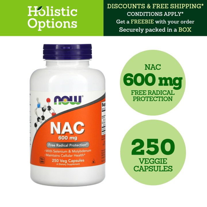 NOW Foods, NAC, 600 mg, 100 or 250 Veg Capsules | Lazada PH