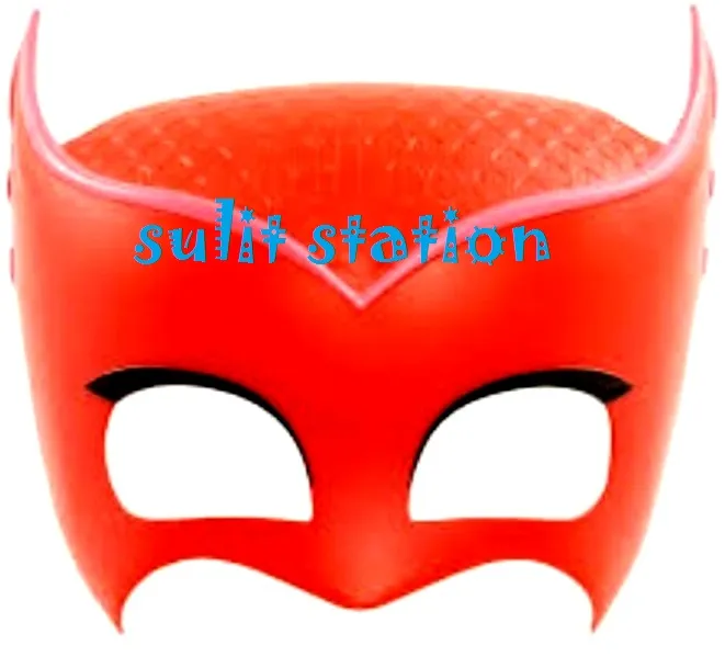 PJ MASKS OWLETTE RED LED LIGHTED COSPLAY COSTUME PRETEND PLAY FACE MASK ...