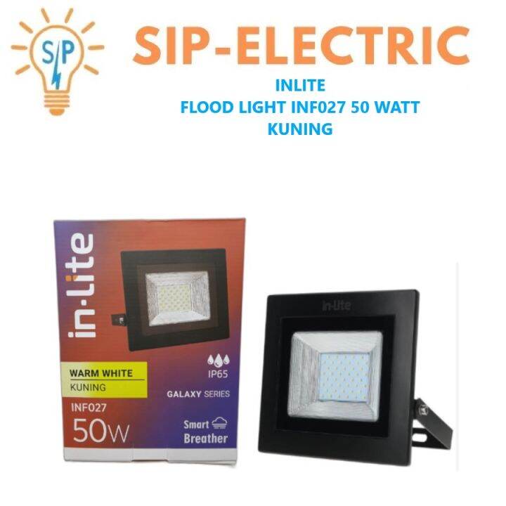 INLITE LAMPU SOROT 50 WATT KUNING / IN LITE FLOOD LIGHT LED 50W INF027 | Lazada Indonesia