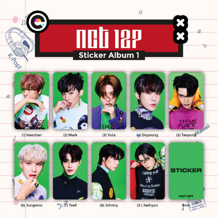 Photocard NCT 127 Sticker Album 1 Yuta Jaehyun Taeyong Jungwoo Winwin ...