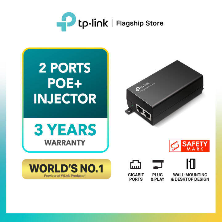 TP-Link TL-POE160S PoE+ Injector Complies with IEEE802.3af/at standards ...