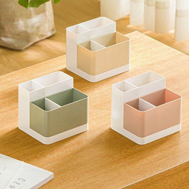 SDFBN เอบีเอสเอบีเอส กล่องเก็บของบนโต๊ะ จุได้มาก 2 in 1 ที่ใส่ปากกา ใช้ ...