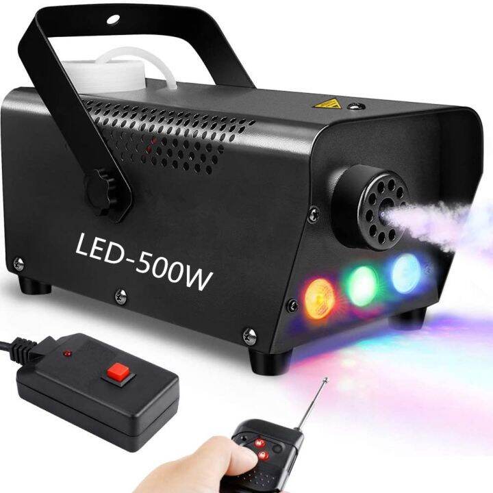 Fog Machine,Remote Control 500W Smoke Machine With RGB LED Lights For ...