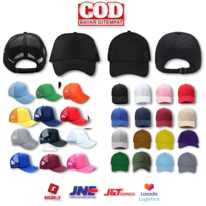 TOPI POLOS JARING DAN BASEBALL TERMURAH UKURAN DEWASA PRIA DAN WANITA ...