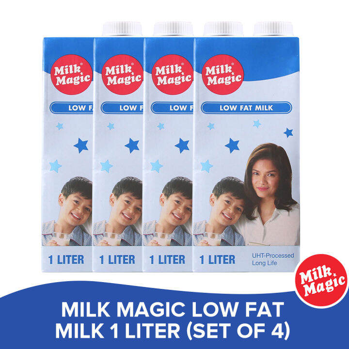 Milk Magic Low Fat Milk 1 Liter (Set of 4) - Nutritious Healthy ...