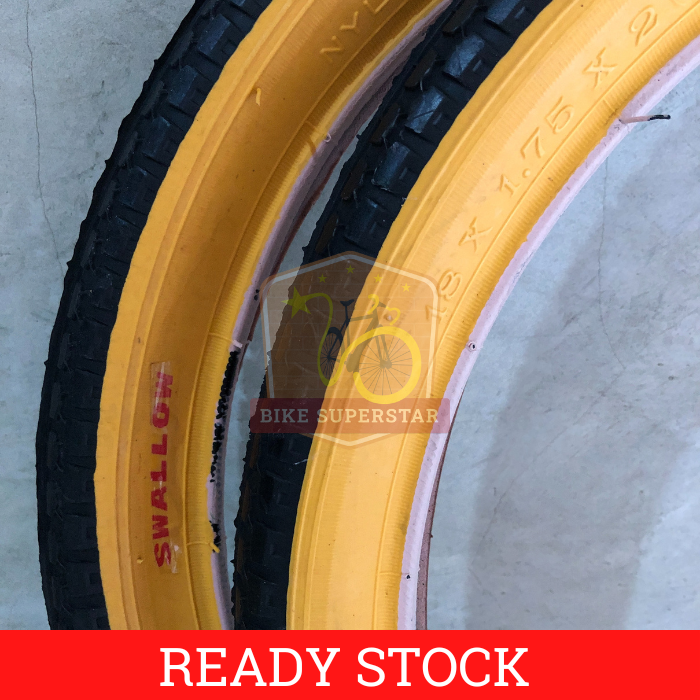 Ban Luar Sepeda 18 x 1.75 Swallow List Kuning Mini Anak Keranjang | Lazada Indonesia