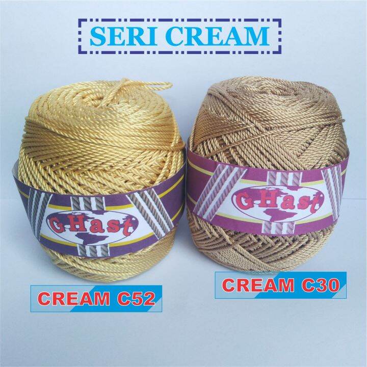 BENANG RAJUT POLY KILAP SERI CREAM | Lazada Indonesia