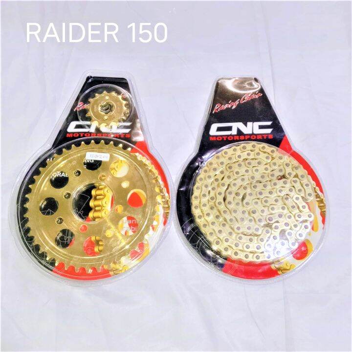 CNC SPROCKET CHAIN SET FOR SUZUKI RAIDER 150 428H-132L 41T-14L | Lazada PH