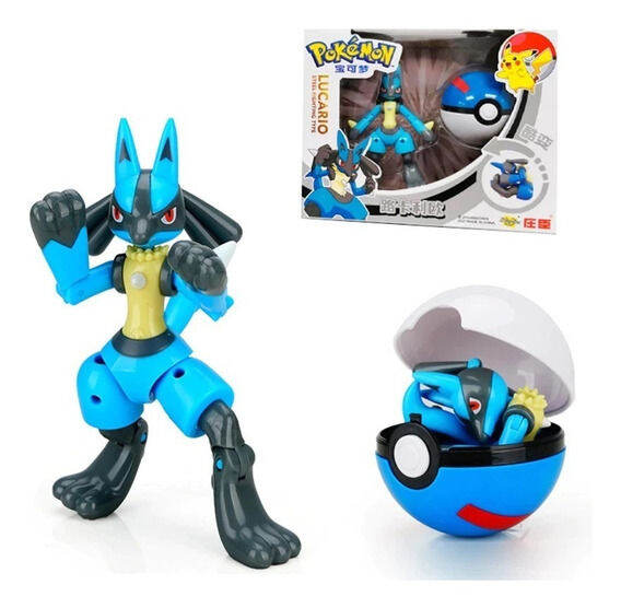 Pokeball Lucario Pokeball Deformation Figure Lucario Riolu New | Lazada ...