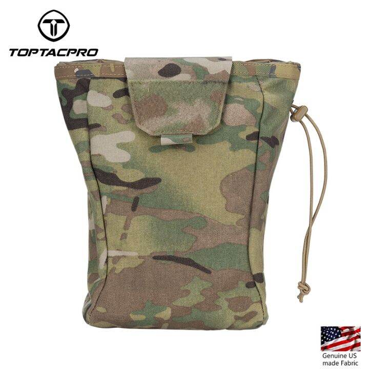TOPTACPRO Tactical Drop Pouch Dump Pouch MOLLE Foldable Recycling Bag ...