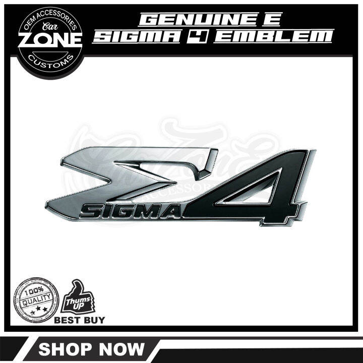 Genuine E Sigma 4 Emblem for Toyota Fortuner 2016-2018 | Lazada PH