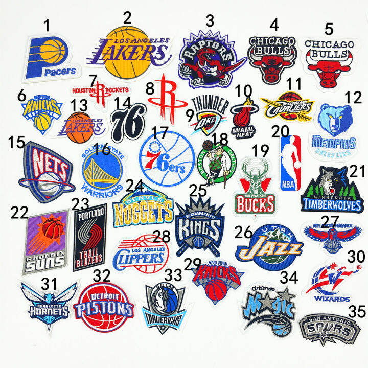 Embroidered NBA Badge Basketball logo cloth patch adhesive hot and ...