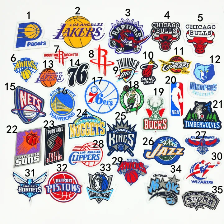 Embroidered NBA Badge Basketball logo cloth patch adhesive hot and ...