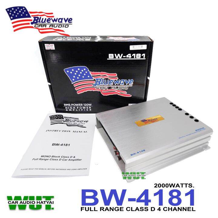 Bluewave poweramp classd4ch เพาเวอร์แอมป์ ขับเสียงกลางแหลมหรือซับเบส คลาสดี 4ชาเนล 2000watts ...