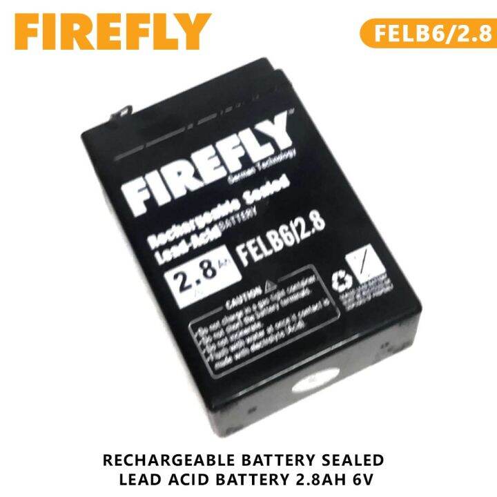 ☃Rechargeable Battery FIREFLY FELB62.8 Sealed Lead Acid Battery 2.8Ah ...