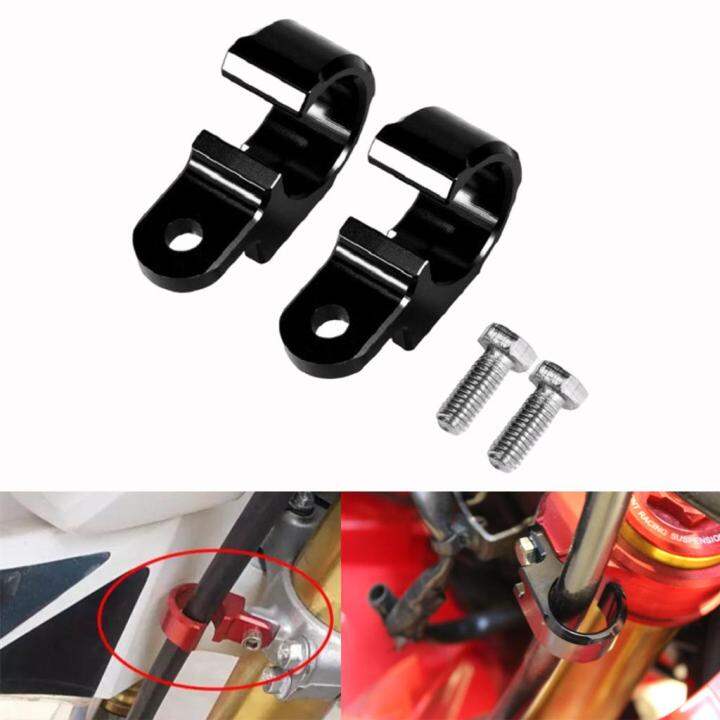 CCBEST 2x Motorcycle Metal Brake Line Hose Cable Clamp Holder Hardware ...
