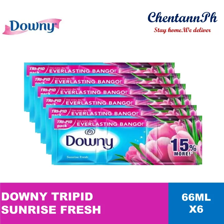 DOWNY SUNRISE FRESH TRI-PID PACK Fabric Conditioner 66ml x 6 pieces ... DOWNY SUNRISE FRESH TRI-PID PACK Fabric Conditioner 66ml x 6 pieces ...