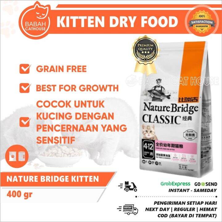 Nature Bridge Kitten 400gr Grain Free Makanan Anak Kucing Cat Food ...