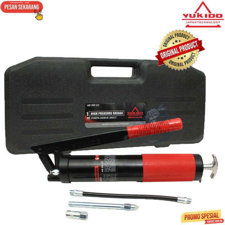 Grease gun Tekiro / Yukido 500cc pompa gemuk manual 500ml pompa stempet ...
