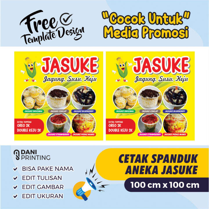 Banner Spanduk ANEKA JASUKE 100cm X 100cm BISA DI EDIT | Lazada Indonesia