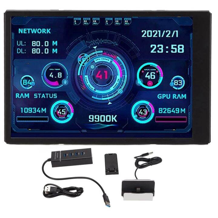 PC Monitor,3.5 Inch IPS USB Mini Screen CPU Ram HDD Data Temperature ...