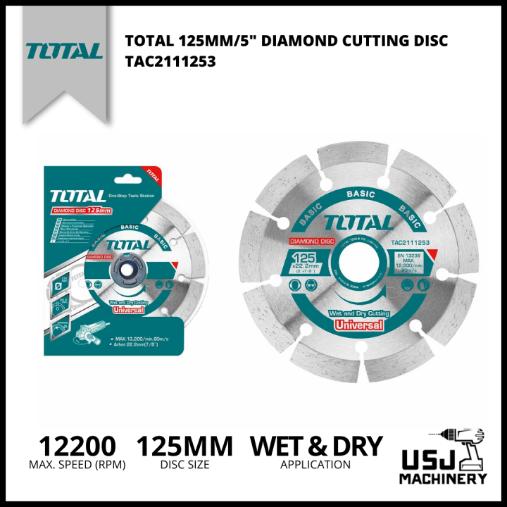 TOTAL Diamond Cutting Disc 125mm TAC2111253 | Lazada