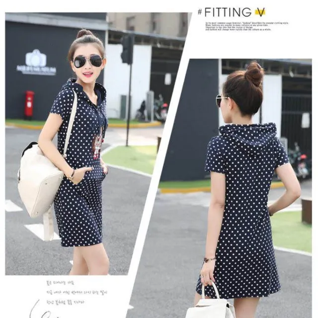 COD Fashion Korean Hoodie Dress Polka beautiful | Lazada PH