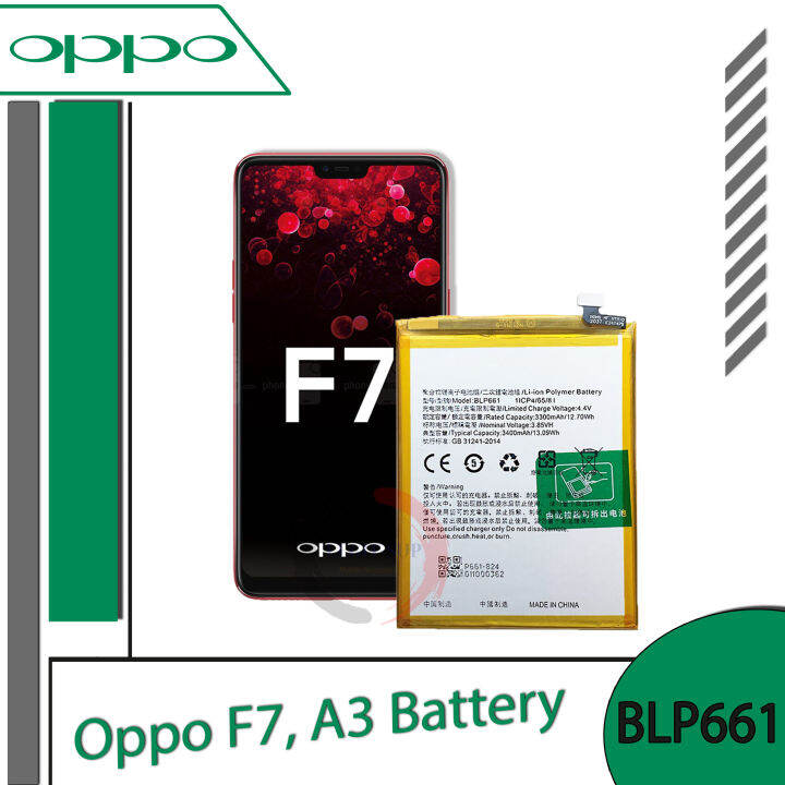 Original OPPO F7, A3 Battery , Model: BLP661 (3400mAh) Original ...