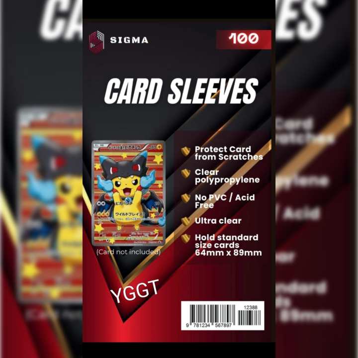 SIGMA Card Sleeves suitable for TCG 64mm x 89mm - Pokemon, One Piece ...
