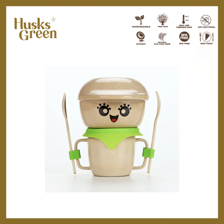 Husk's Ware Mini Husk's Baby Toddler Feeding Set | Rice Husks | Eco ...