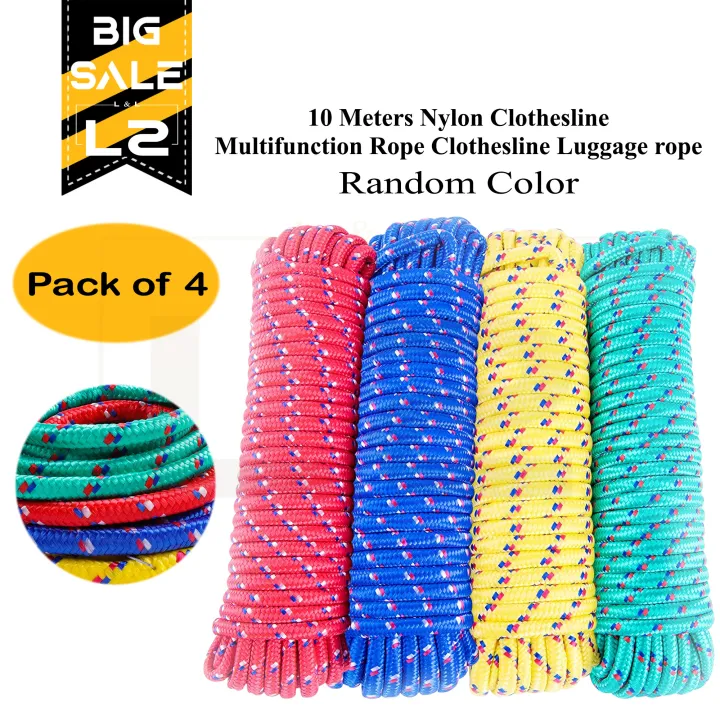 10 Meters Nylon Clothesline Multifunction Rope Clothesline Luggage rope ...