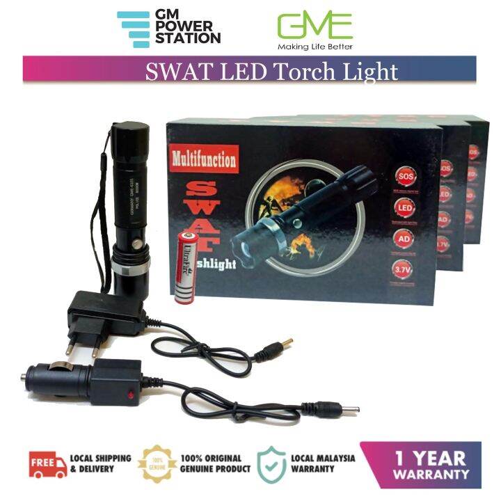 [ready stock ] Multifunction SWAT Zoom Flashlight/Torchlight/LampuSuluh ...