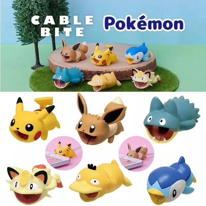 Cable bite pokemon edition Pikachu eevee snorlax mainan anak figure | Lazada Indonesia