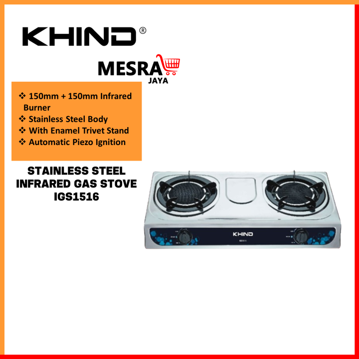 Khind Infrared Double Gas Cooker - IGS1516 | Lazada