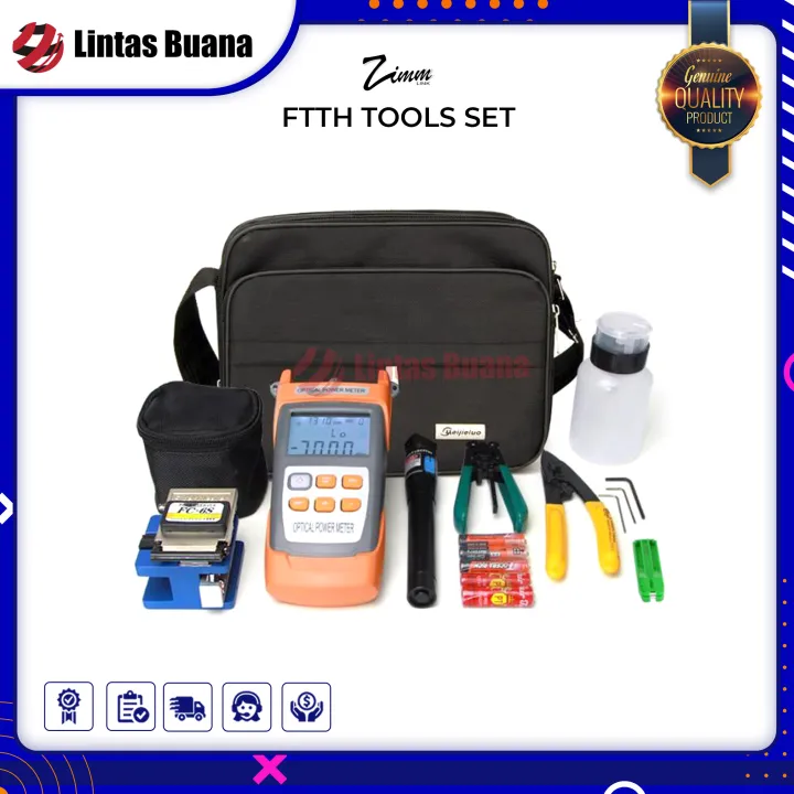 FTTH Tool Fiber Optik Tool Kit FO OPm 2 in 1 Toolset Zimmlink OPM Lan ...