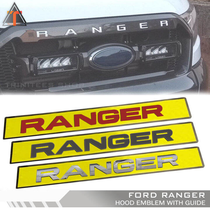 Ford RANGER Front hood Emblem badge sticker with GUIDE | Lazada PH