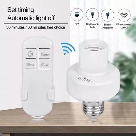 Sopo Ngiro Fitting Lampu Remote Control Wireless E27 220V Socket ...