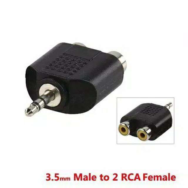 Conector 3.5mm Mini Stereo Plug 2RCA sambungan Mini stereo to 2 x RCA ...