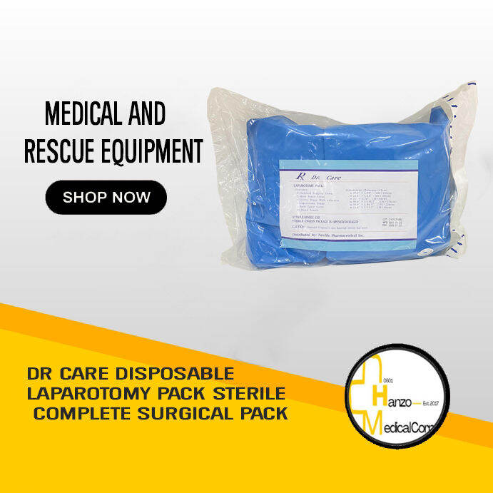 DR CARE DISPOSABLE LAPAROTOMY PACK STERILE COMPLETE SURGICAL PACK ...